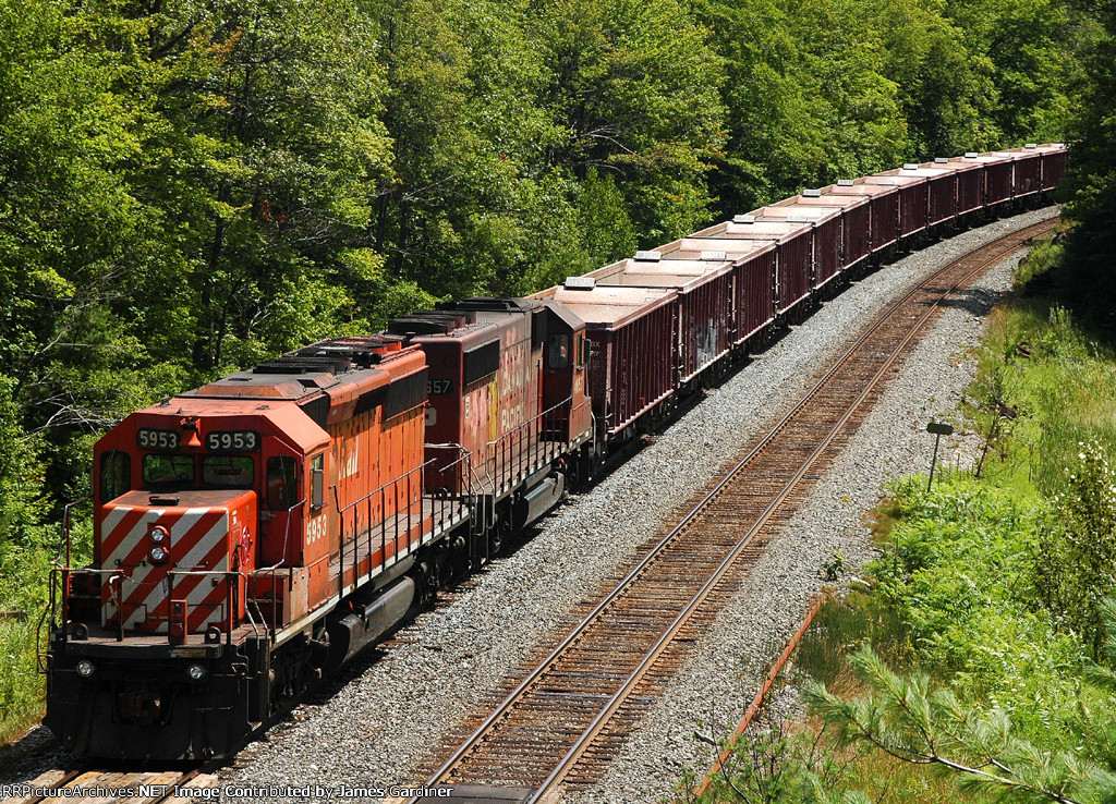 Northbound ballast train